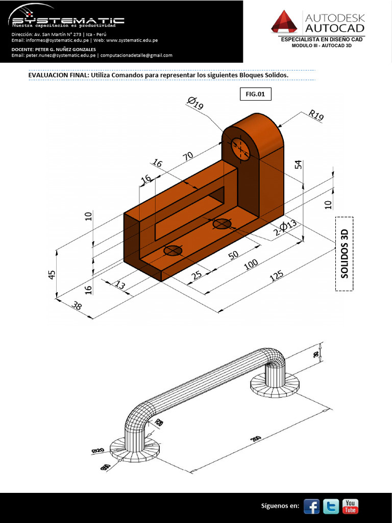 EXAMEN AUTOCAD 3D FINAL-ACTUALIZADO | PDF | Cad automático