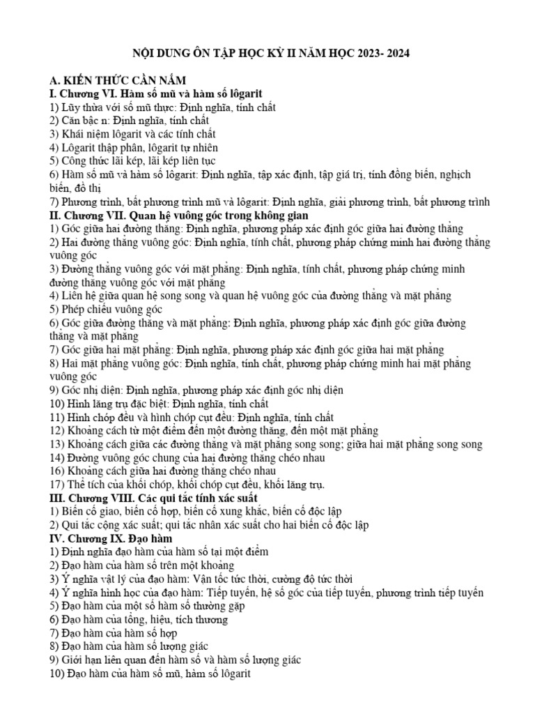 Ontap CK2 2324 Toan11 | PDF