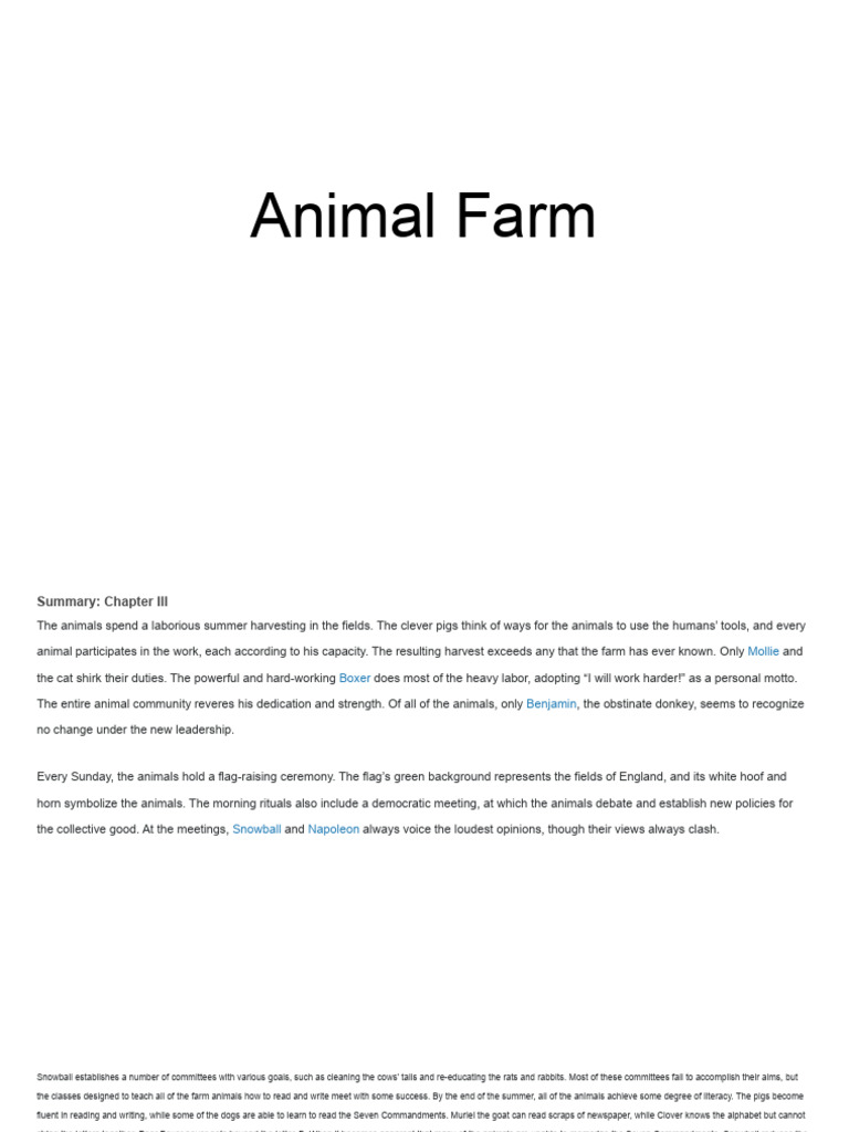 Animal Farm Analysis | PDF