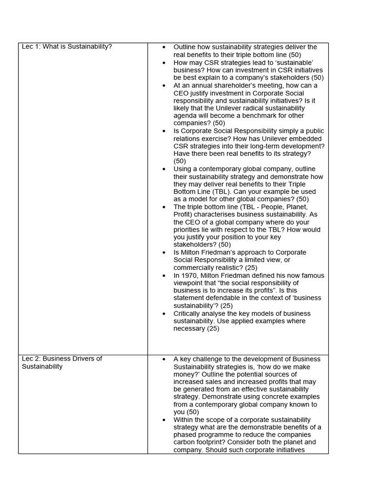 Sus Bus Example Essay Titles | PDF | Corporate Social Responsibility ...