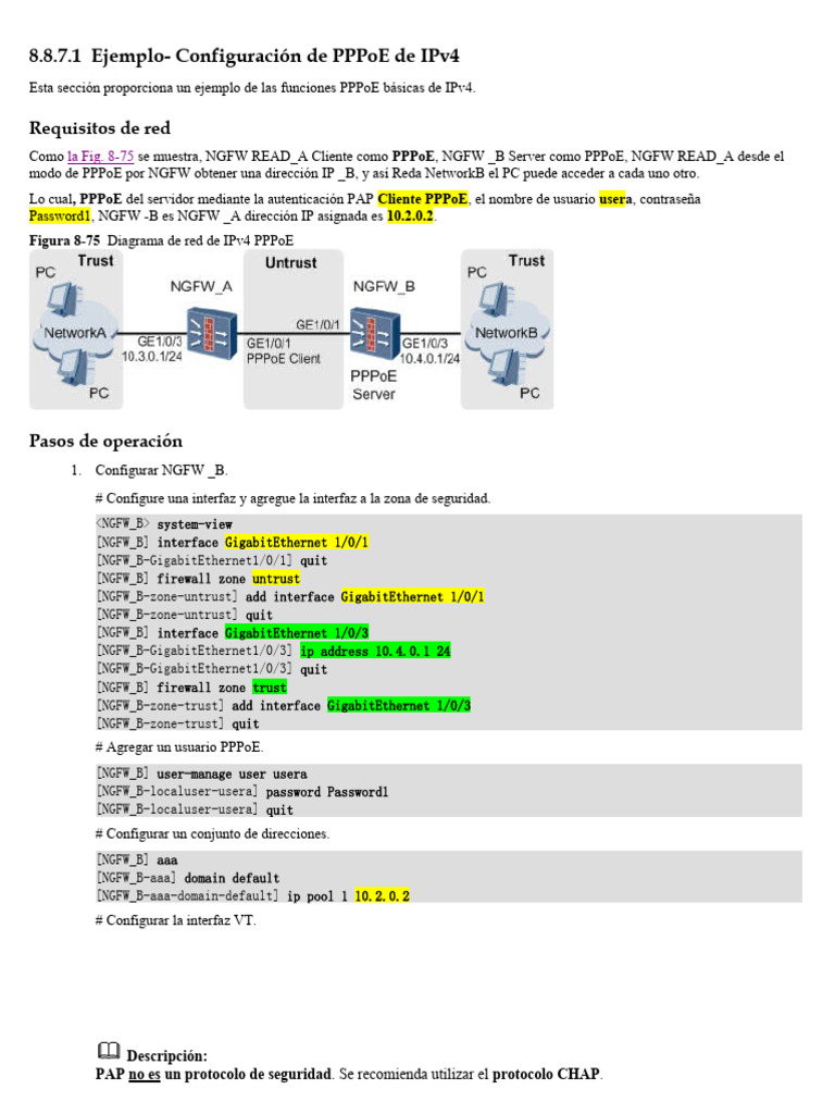 Configuración PPPoE IPv4 Básica | PDF | Estándares de internet | Estándares de red