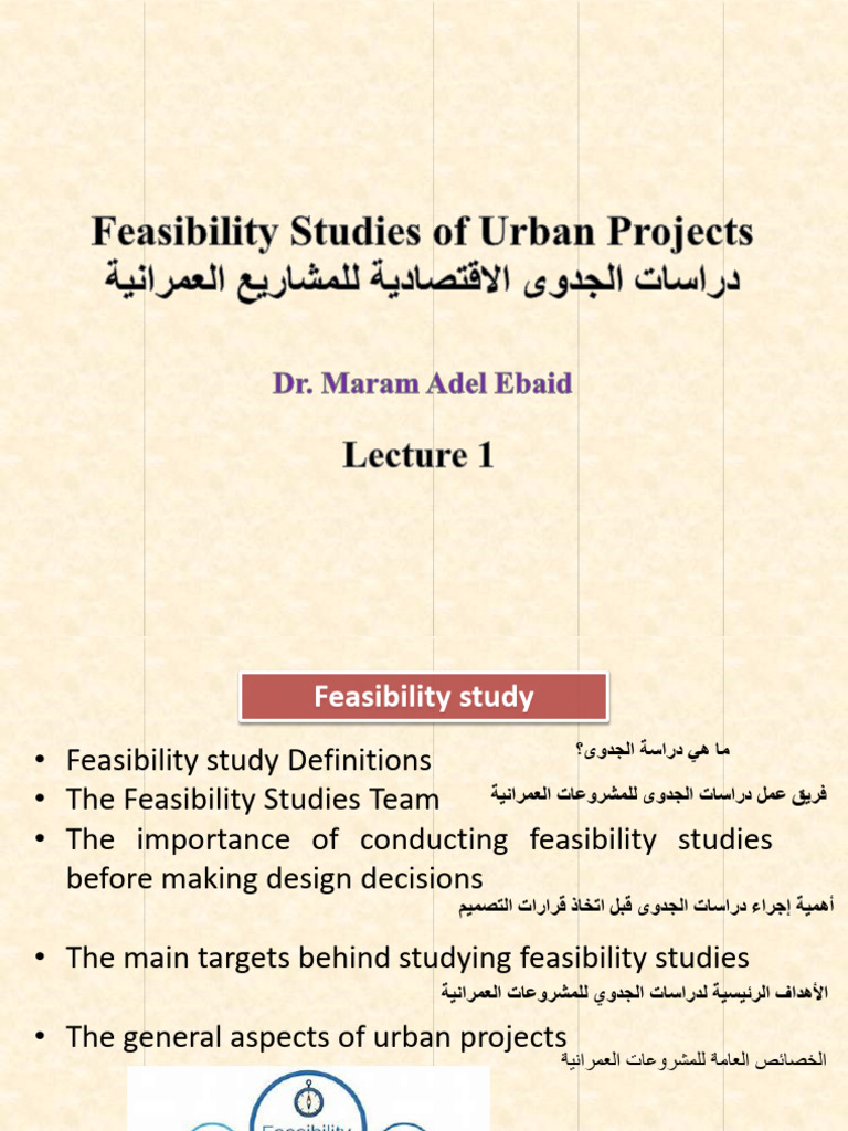 Lecture 1 Feasibility Studies Updated | PDF