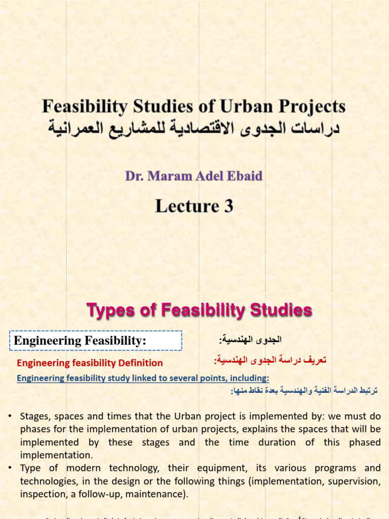 Lecture 3 Feasibility Studies Updated | PDF