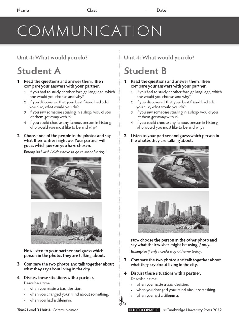 Thk2e BrE L3 Communication Unit 4 | PDF