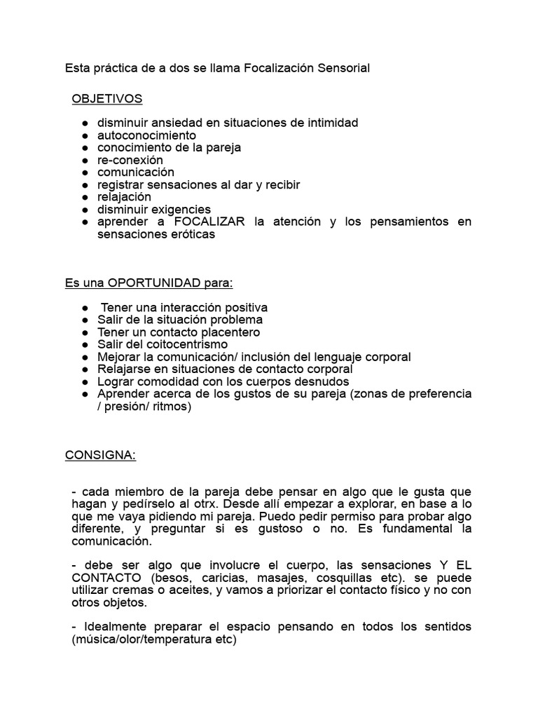 focalizacion sensorial 1 | PDF