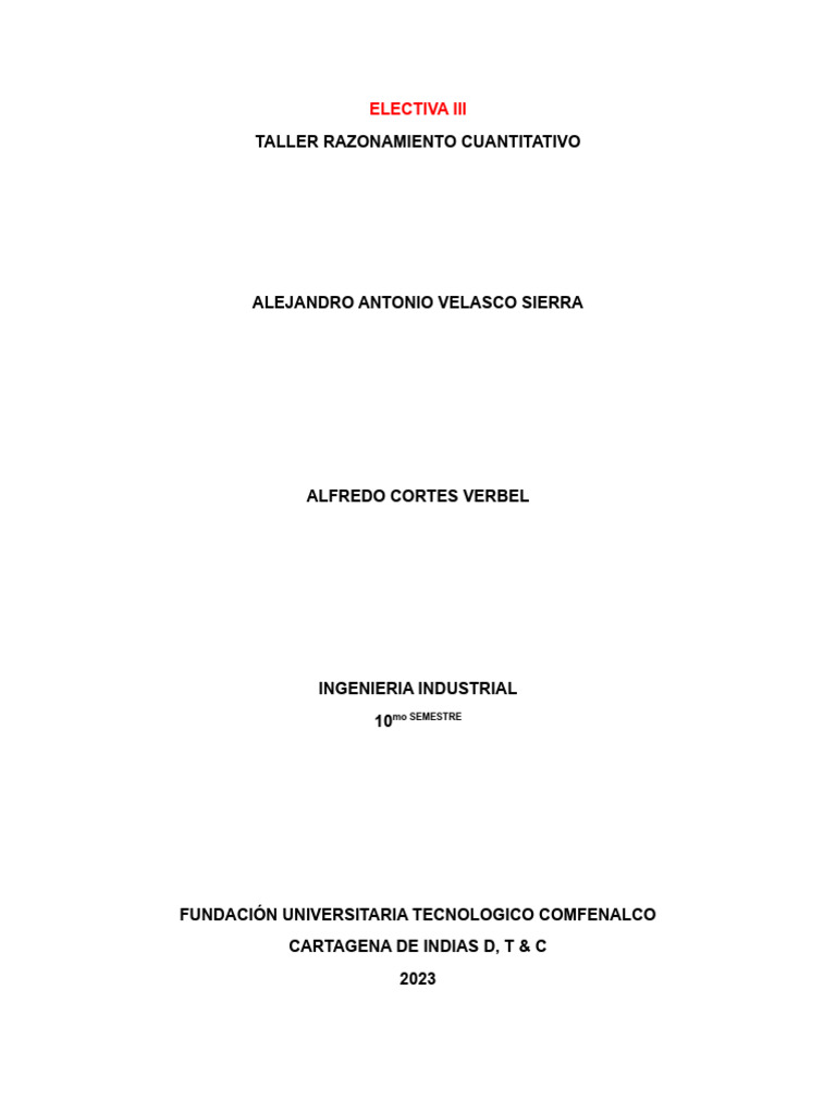 Electiva Iii - Taller 51 | PDF | Triángulo | Matemáticas