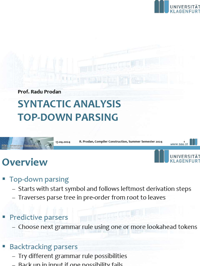 4 - Top-Down | PDF | Parsing | Formalism (Deductive)
