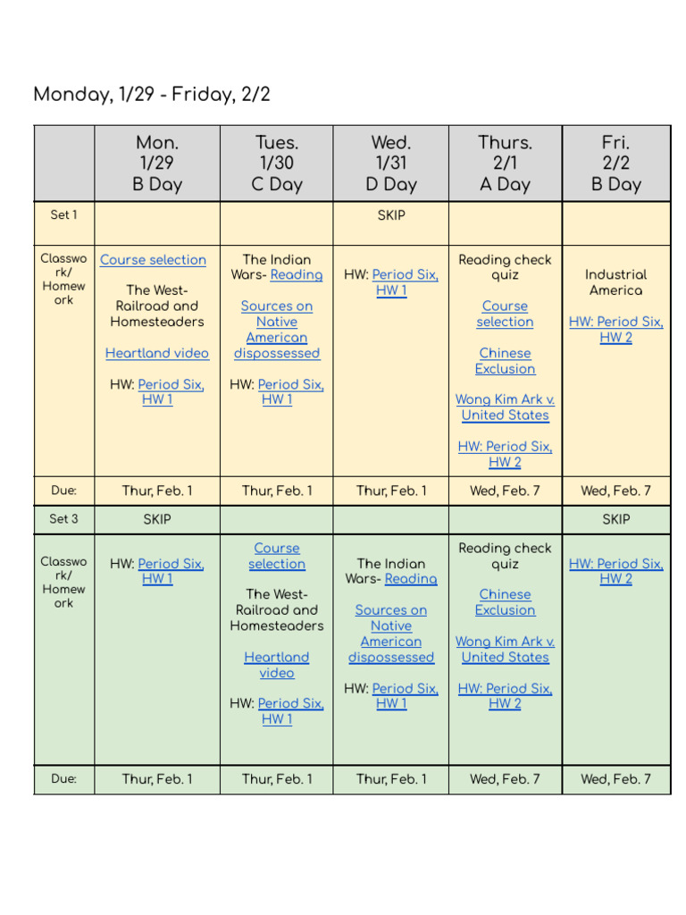 APUSH - Weekly Planner 2023-2024 | PDF | Politics Of The United States ...