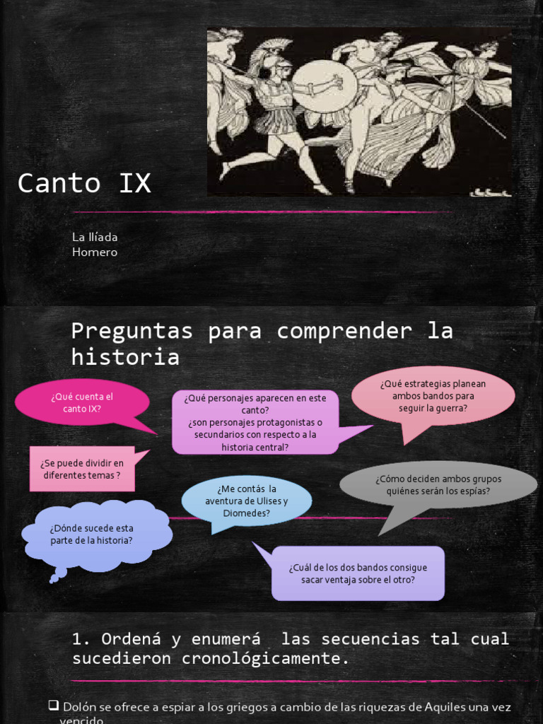 Análisis del Canto IX de La Ilíada | PDF | Historia | Ficción general