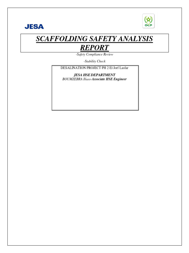 Scaffolding Safety Analysis Report-1 | Download Free PDF | Citation ...
