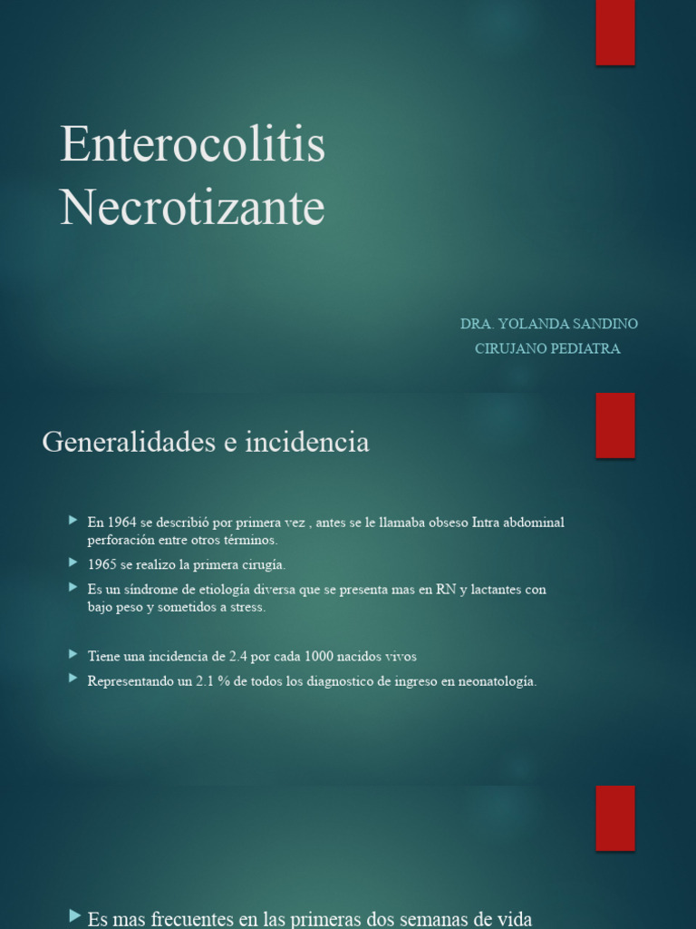 Enterocolitis Necrotizante | PDF | Septicemia | Diarrea