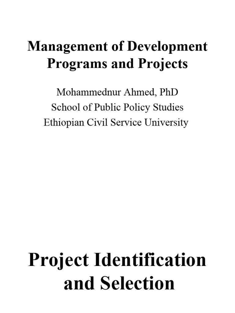 3 Project Identification and Selection | PDF | Feasibility Study ...