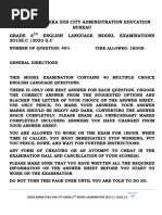 Grade 8 Mathematics Model Exam | PDF | Mathematics