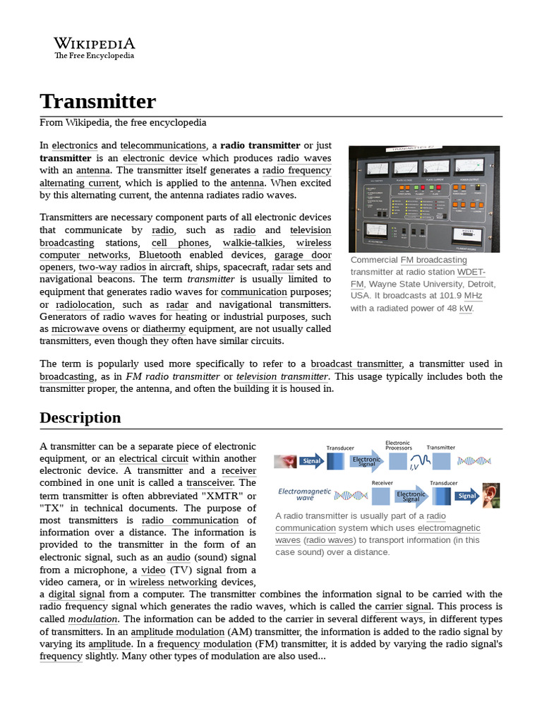Transmitter | PDF | Transmitter | Radio