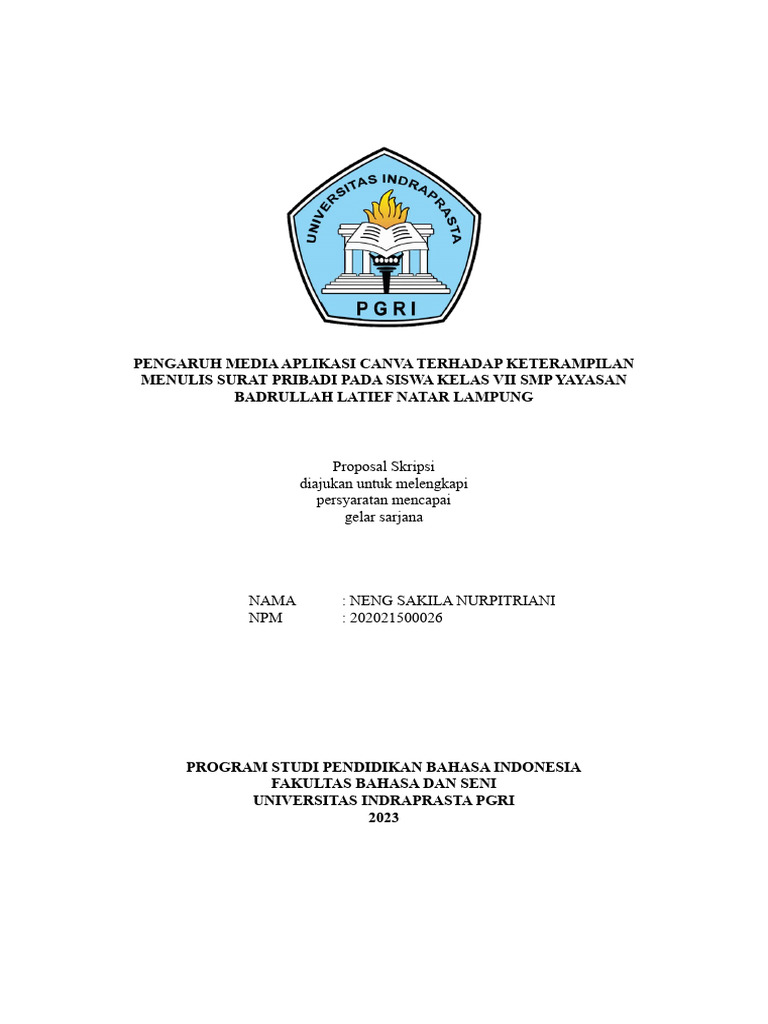 Pengaruh Media Aplikasi Canva Terhadap Keterampilan Menulis Surat Pribadi Pada Siswa Kelas Vii ...