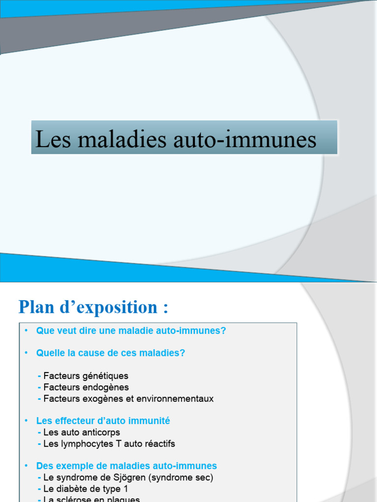Les Maladies Auto-Immunes | PDF | Maladie auto-immune | Maladies et ...