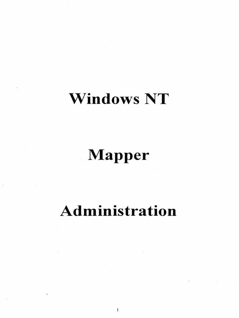 Mapper NT Admin | PDF | Databases | Microsoft Windows