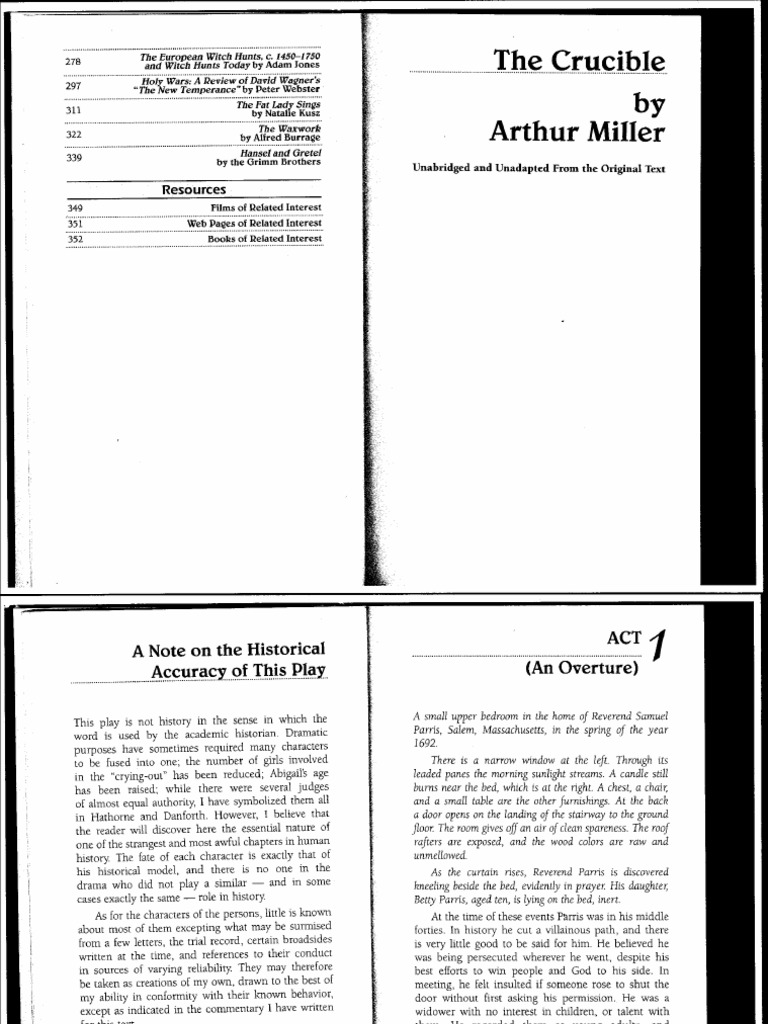 Crucible Act 1 | PDF