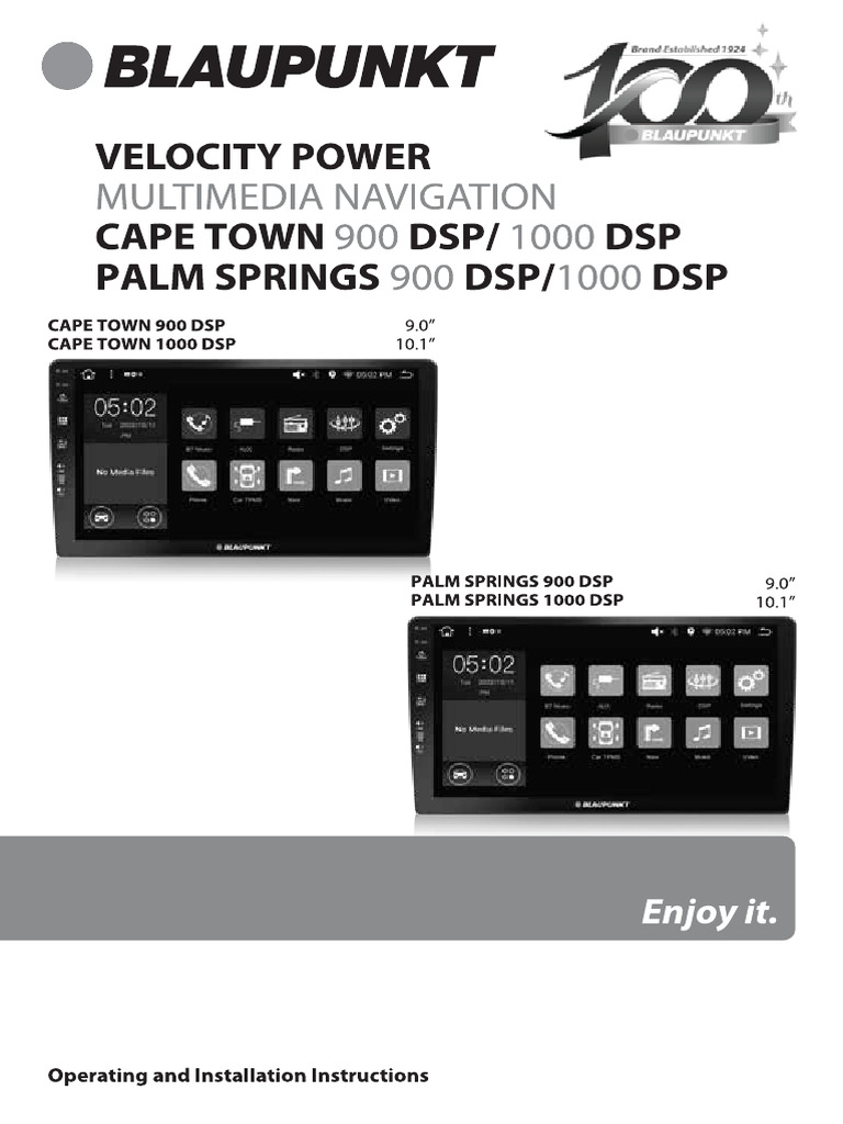 Manual - Cape Town Palm Springs 900 DSP.1000 DSP | PDF