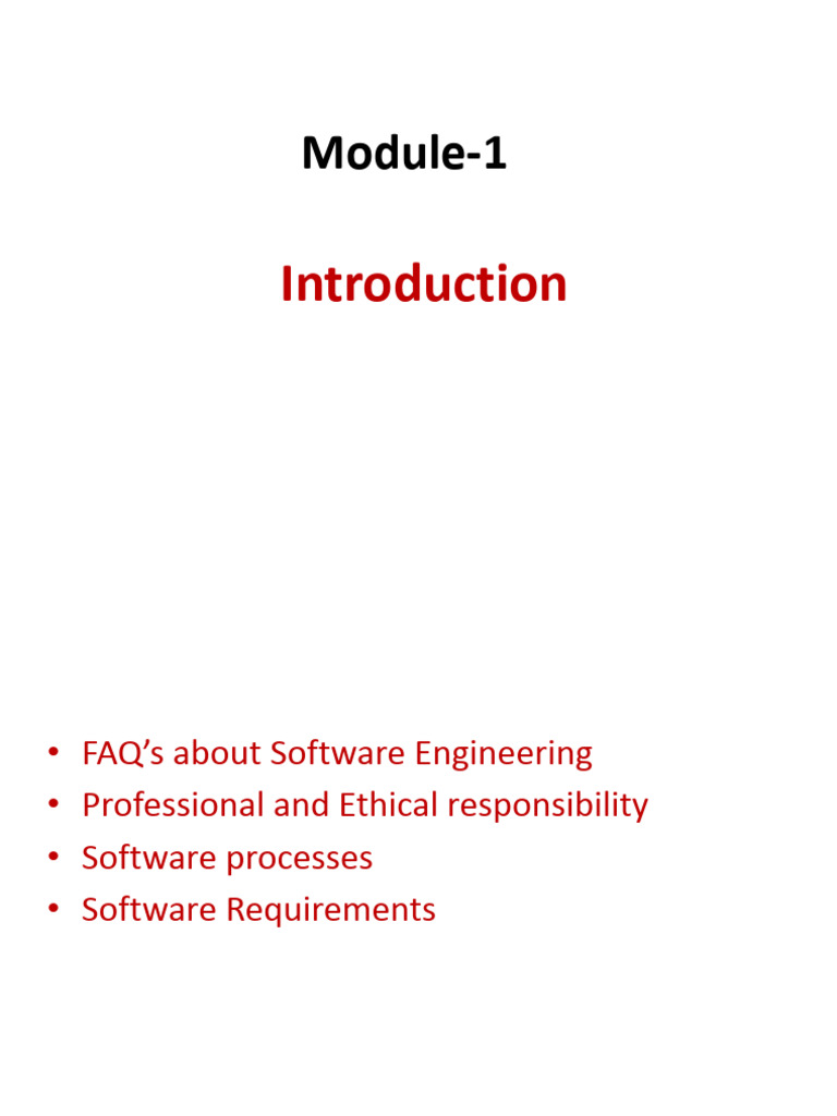 Software Engineering - Module1 | PDF | Software Testing | Software ... Software Engineering - Module1 | PDF | Software Testing | Software ...