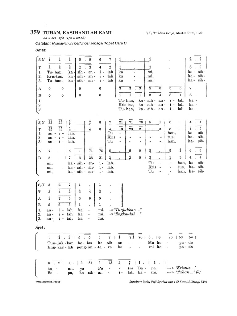 Tuhan Kasihanilah Kami PS Misa Senja | PDF