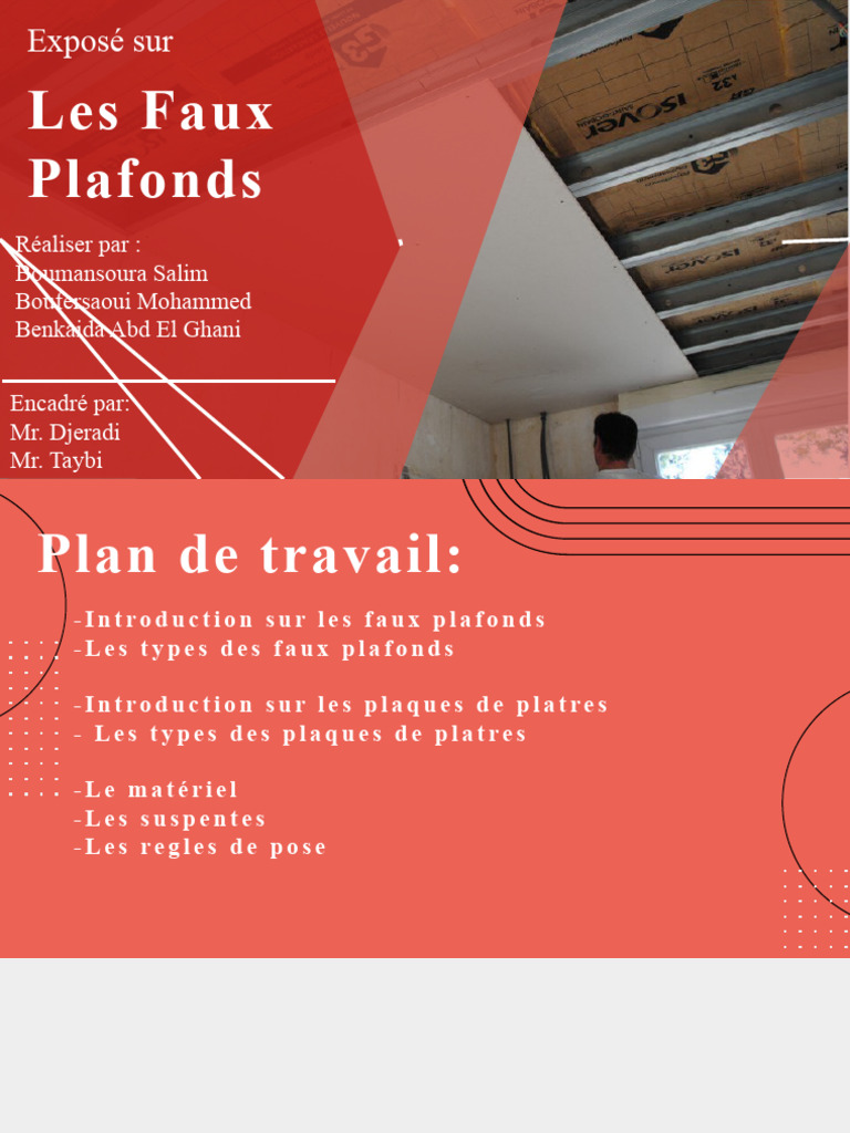 Faux Plafond | PDF | Plâtre | Isolation thermique du bâtiment