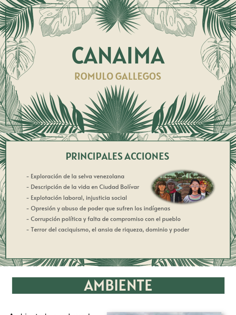 Canaima de Romulo Gallegos | PDF | Ciencias sociales
