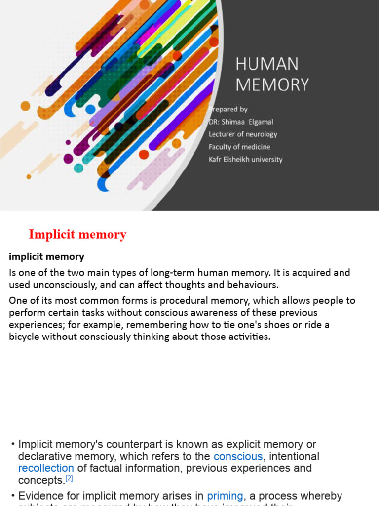 Human Memory 3 2024 | PDF | Memory | Working Memory