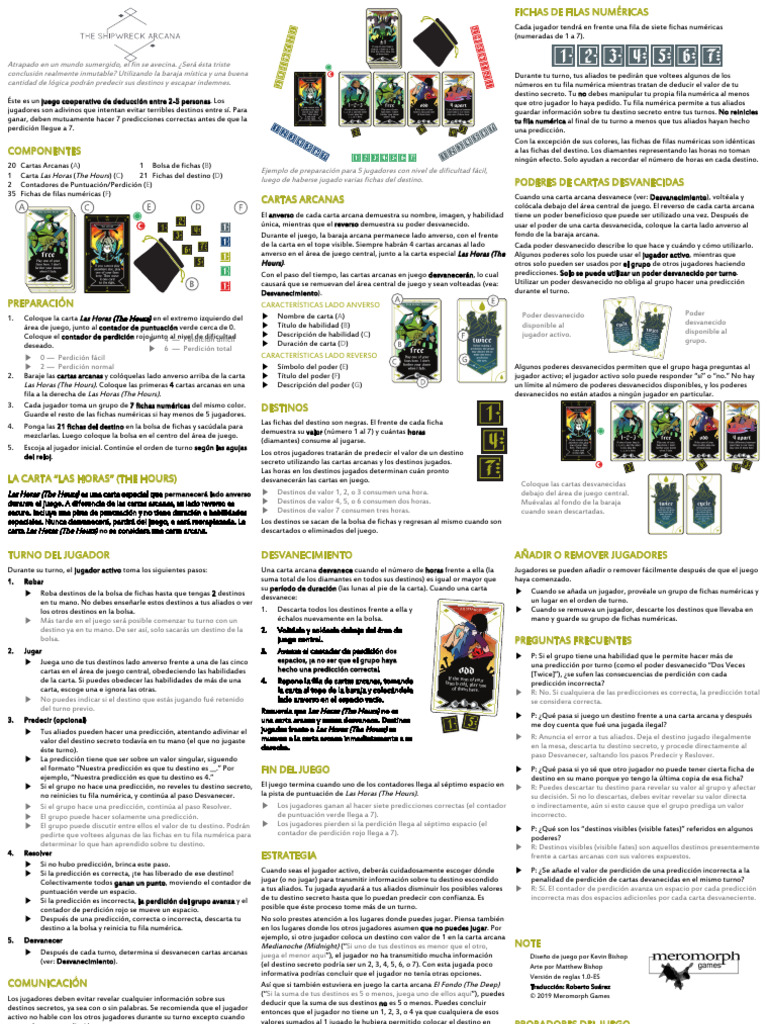Shipwreck Arcana Rules v1.0ES | PDF