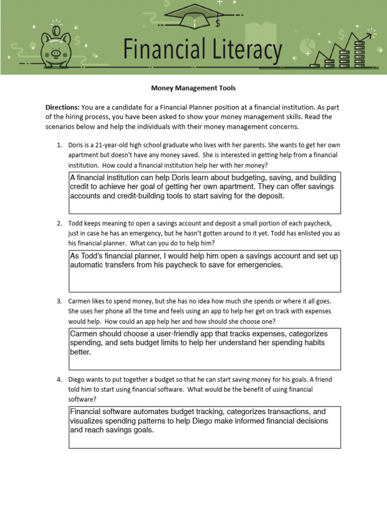 2.10 MoneyManagementAssessment | PDF | Investing | Interest