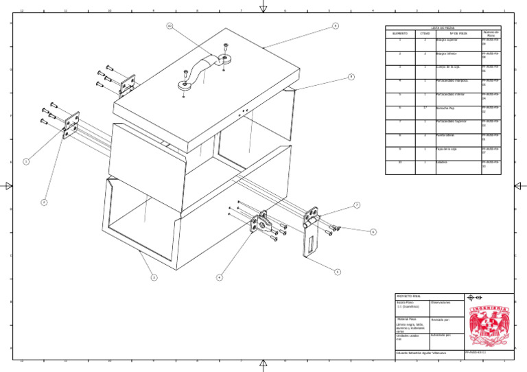 Lista de Piezas - Plano Explosivo | PDF