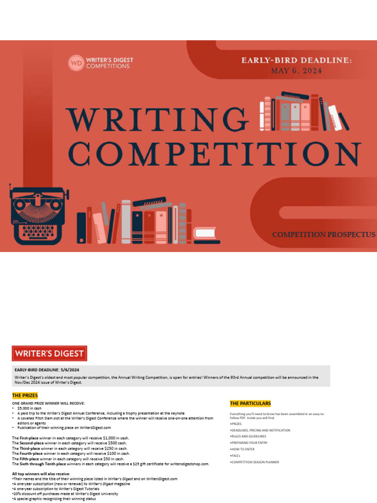 Competition Prospectus | PDF | Essays | Poetry