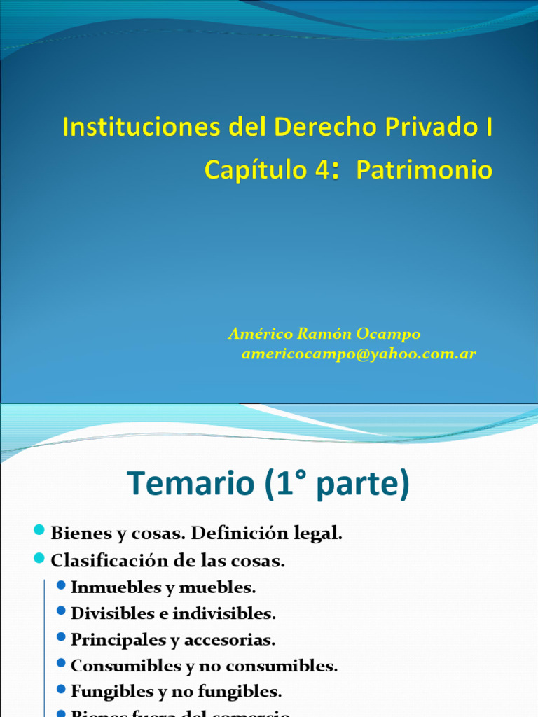 Patrimonio | PDF | Bienes (Ley) | Propiedad