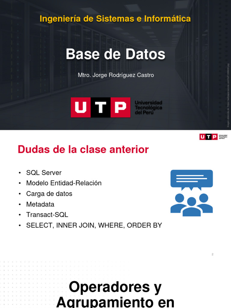 S04 - Operadores y Agrupamiento | PDF | Gestión de datos | Bases de datos