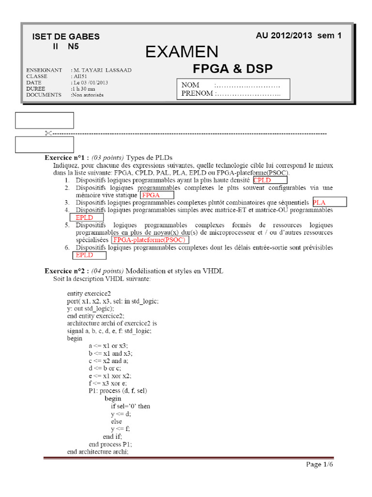QCM Exame PLD - Epld | PDF