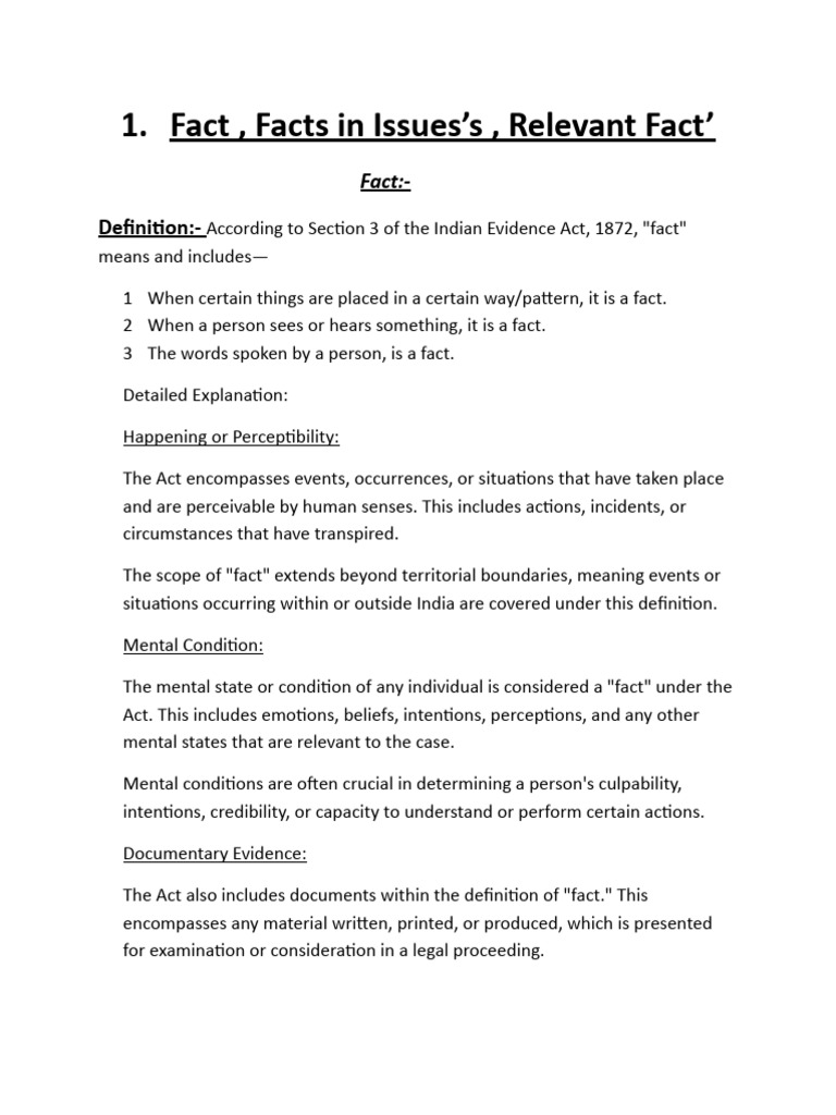 Evidence Unit 1 | PDF | Evidence (Law) | Witness