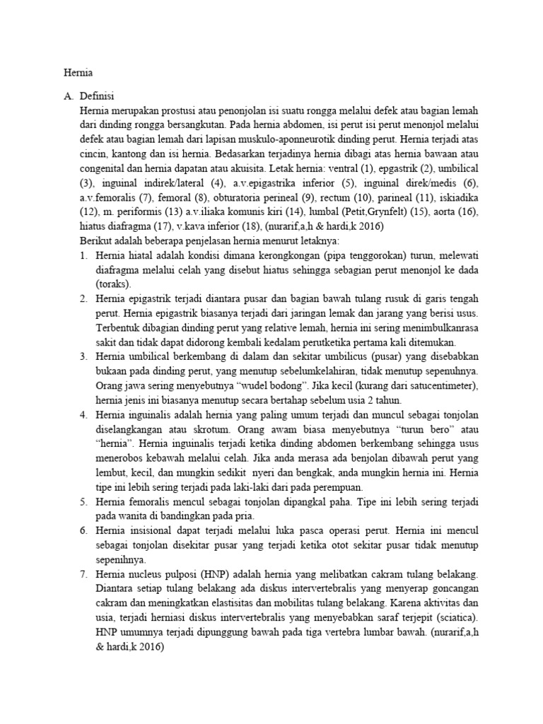 Panduan Lengkap Tentang Hernia | PDF | Kesehatan Holistik | Sains ...