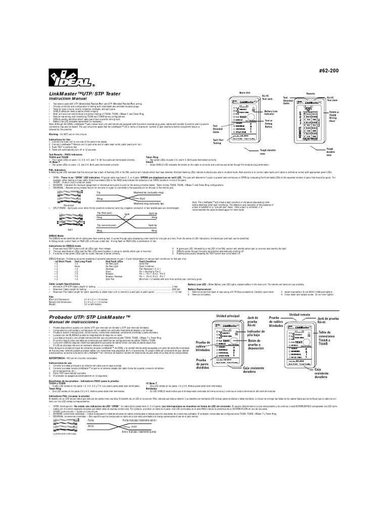 62-200_instructions | PDF | Electricity | Electrical Components