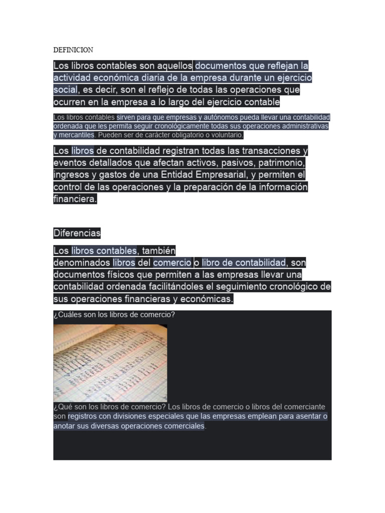 DEFINICION | PDF | Contabilidad | Servicios financieros