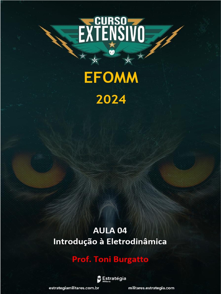 Aula 04 - Efomm 2024 | PDF | Corrente elétrica | Eletricidade