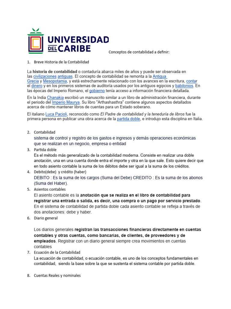 1 Conceptos de Contabilidad | PDF | Contabilidad | Negocios económicos