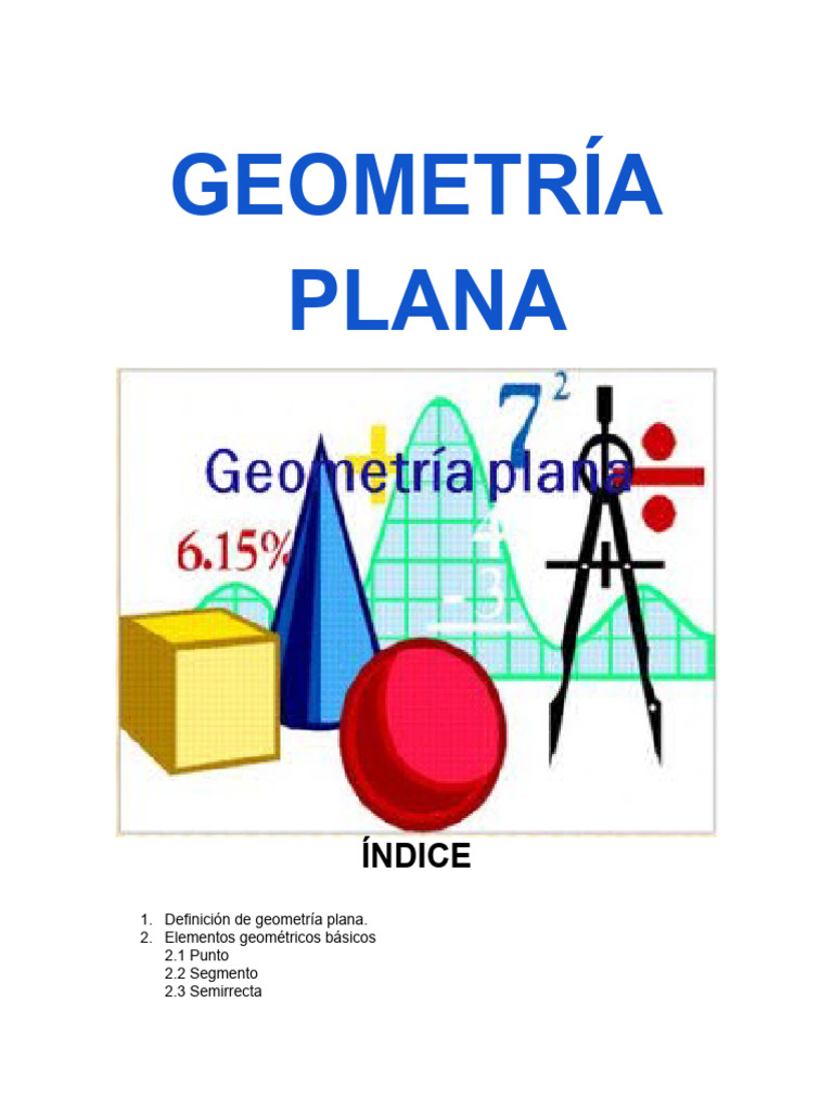 Definición de Geometría Plana | PDF | Rectángulo | Triángulo
