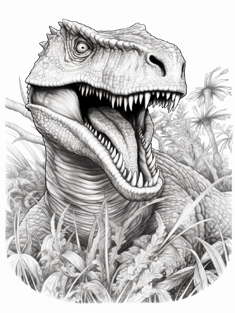 Dino para colorear 5 | PDF