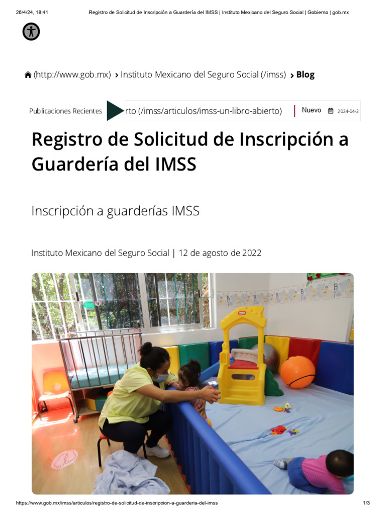 Registro de Solicitud de Inscripción A Guardería Del IMSS - Instituto ...