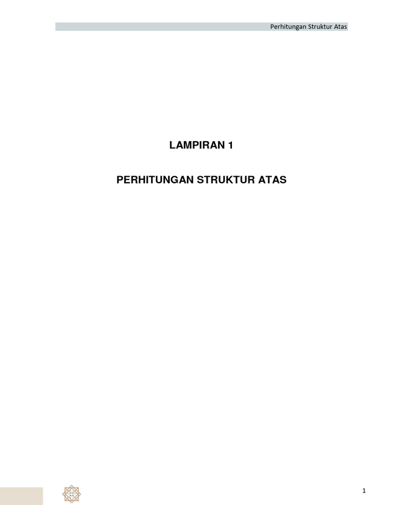 Lampiran 1: Perhitungan Struktur Atas | PDF | Metode & Bahan Ajar | Sains & Matematika