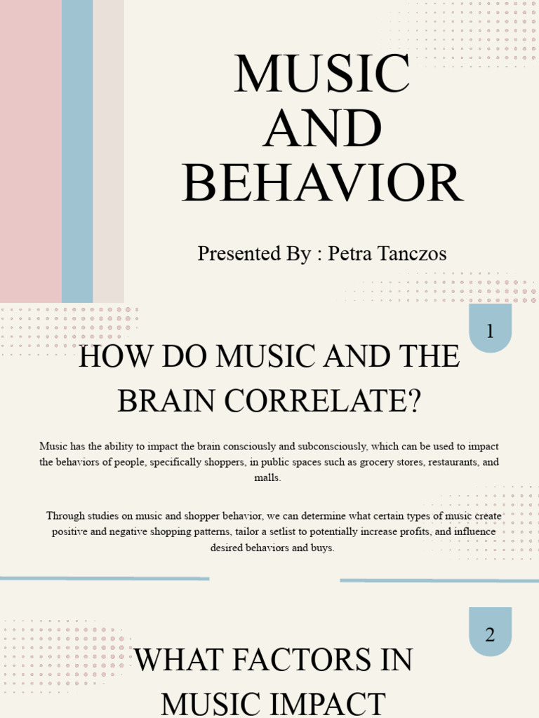 Music & Behavior Powerpoint | Download Free PDF | Behavior | Tempo