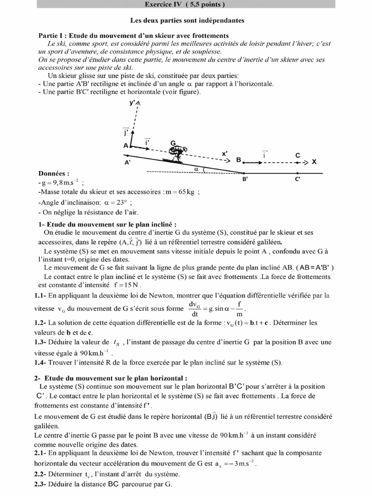 Les Lois de NEWTON - Mouvement Sur Un Plan | PDF
