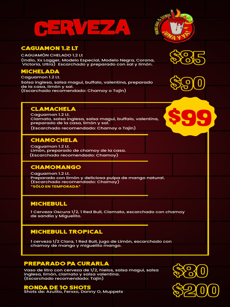 Carta Miches Una y Ya_juarez | PDF | Bebidas alcohólicas | Bebida