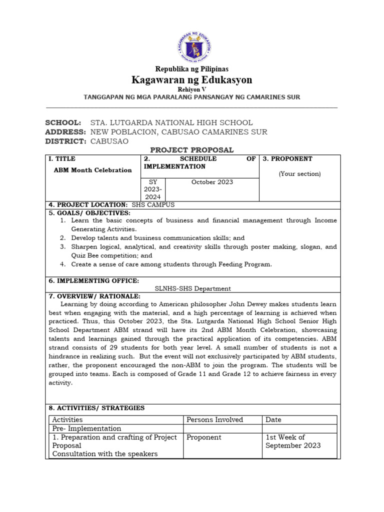 Proposal Template Seminar | PDF | Cognition