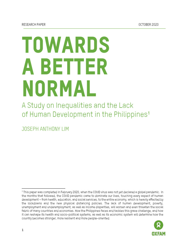 (LONG VERSION) Towards a Better Normal_ A Study on Inequalities and the ...